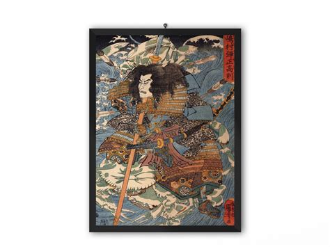 Ukiyoe By Utagawa Kuniyoshi Samurai Japan Poster Woodblock Etsy