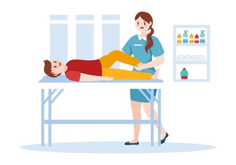 Chiropraticien Dessin Animé Plat Modèles Dessinés à La Main Illustration Dun Patient En