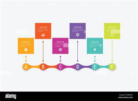 Vector Illustration Infographics 6 Options Data And Information Visualization Dynamic