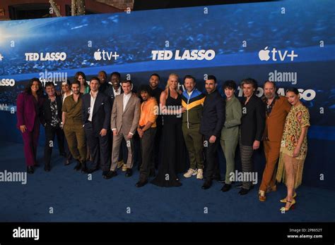 The Cast Of Ted Lasso Attends The Ted Lasso Season 3 Premiere Stock