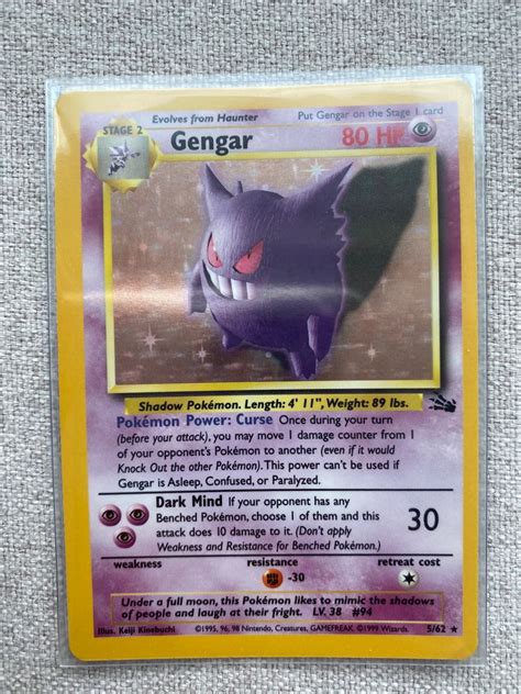 Gengar 562 Fossil Holo Pokémon Hobbies And Toys Toys And Games On