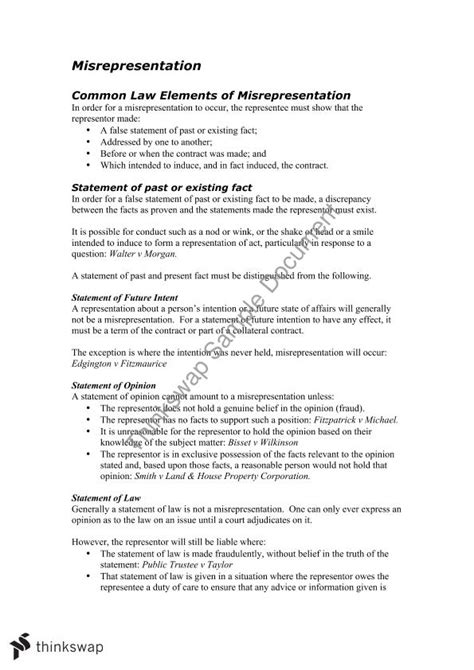 Complete Notes For Interpretation Of Contract Laws3395 Interpretation Of Contract Unsw