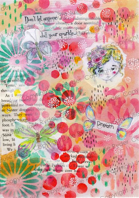 A4 Mixed Media Background Paper Digital Download Image For Collage