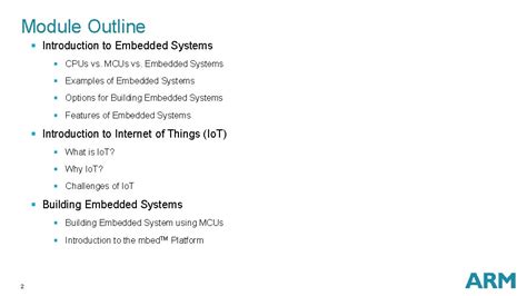 Introduction To Embedded Systems Module Outline Introduction