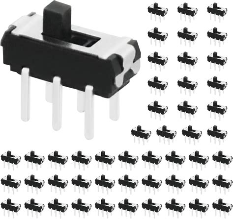 Amazon Hxchen 20Pcs 6Pin Two Row Through Hole Mount DPDT Self Locking Mounting Tact Tactile