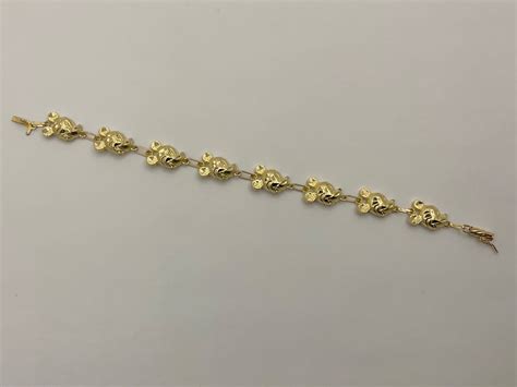 Vintage Disney Mickey Mouse 10k Solid Yellow Gold Bra Gem