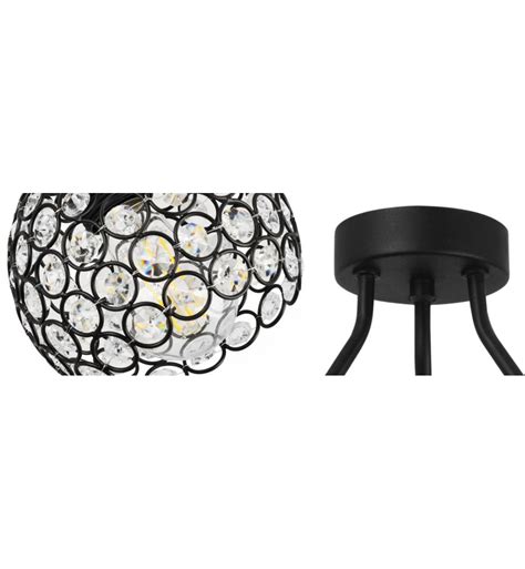 Lampa Sufitowa Nowoczesna 3 Klosze Metal Crystal Dobra Cena