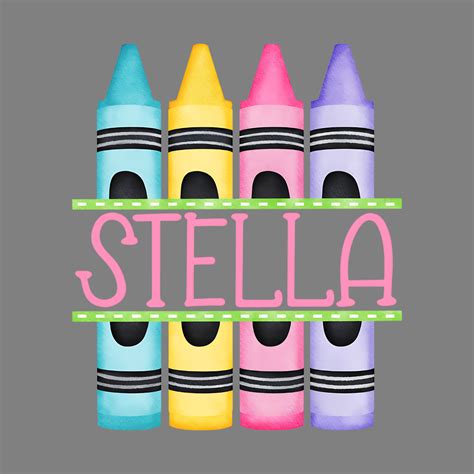 Crayon School Shirt Girls School Shirt Back To School Shir Inspire