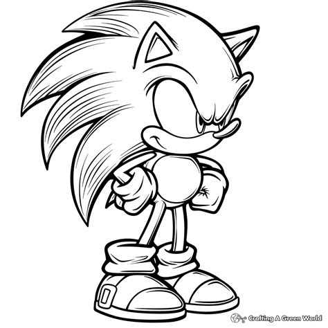 Blue Sonic Coloring Pages Free And Printable