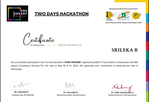 48 Hours Hackathon Journey Srileka R