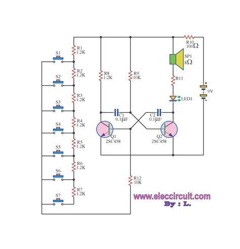 music keyboard schematic diagram