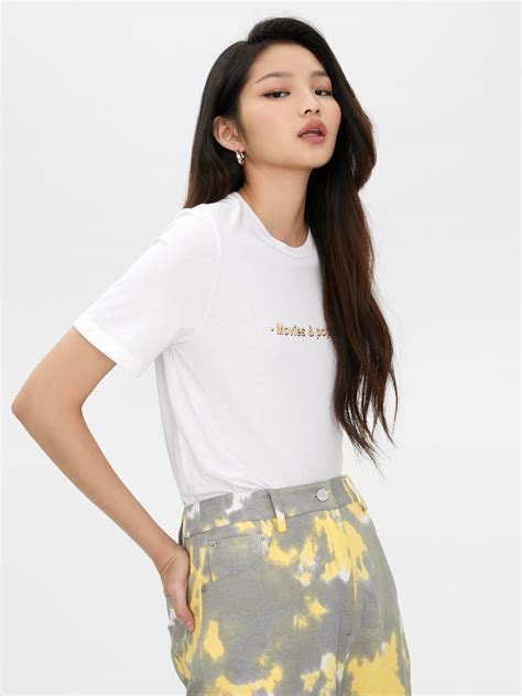 Sustainable Movies And Popcorn Graphic Tee White Pomelo Fashion