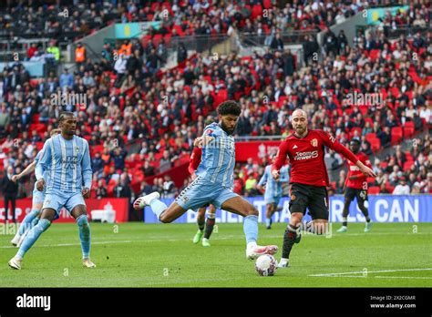 Coventry City Forward Ellis Simms 9 Shoots At Goal During The