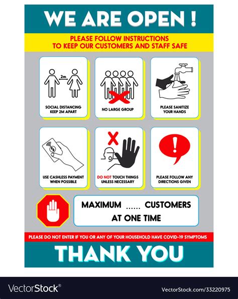 Health And Safety Protocols Or Best Practices Vector Image