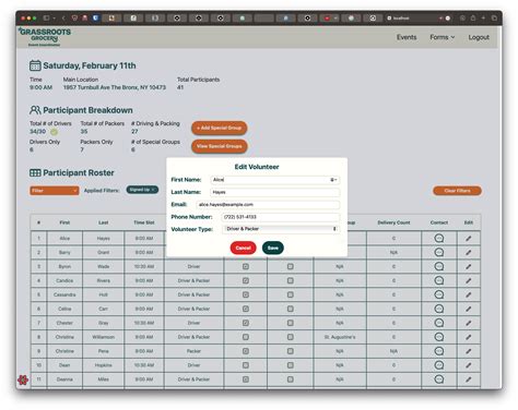 Expanded Inline Participant Editing Issue 140 Grassrootsgrocery