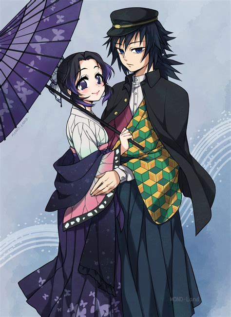 Kochou Shinobu And Tomioka Giyuu Kimetsu No Yaiba Drawn By Monoland