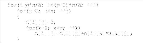 C Representation Of The Matrix Multiplication Algorithm Executed By