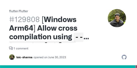 Windows Arm64 Allow Cross Compilation Using ` Target Platform