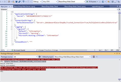 Blazorshop Web Client Deps Json Does Not Exist Issue