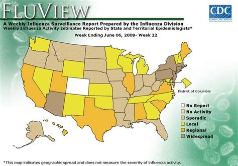 Map Of The Us Spread Of H1n1 2009