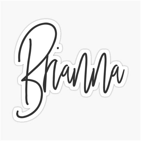 Brianna Name Sticker Sticker By Lucabeardesigns Redbubble