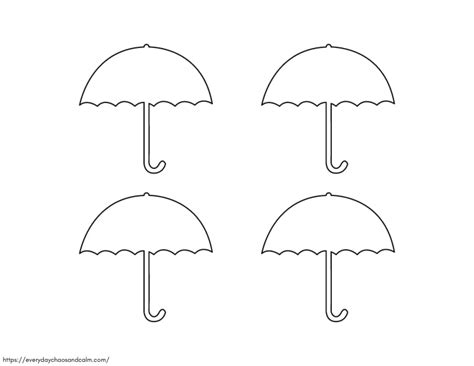 Free Printable Umbrella Template PDF