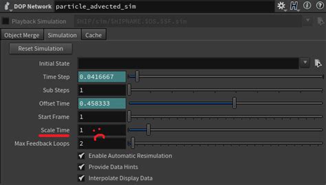 Slow Down A Particle Sim For Certain Frames And Then Resume In Normal Speed General Houdini