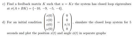 problem 3 figure 1 inverted pendulum on a cart we