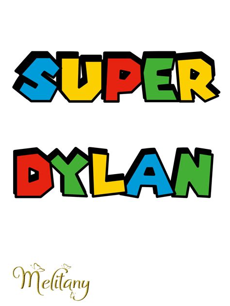 Pin De Carol En Ani Dylan Letras De Mario Bros Decoracion De Mario