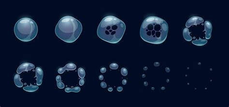 Soap Bubble Burst Effect Animated Sprite Explosion 23542623 Vector Art