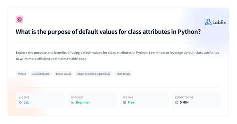 What Is The Purpose Of Default Values For Class Attributes In Python