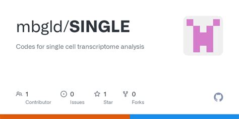 GitHub Mbgld SINGLE Codes For Single Cell Transcriptome Analysis