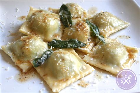 Luscious Homemade Spinach And Ricotta Ravioli W Sage Brown Butter