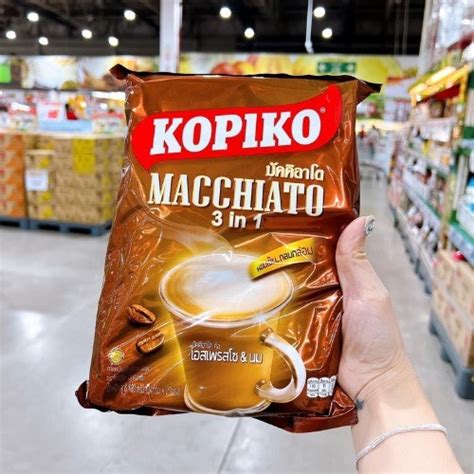 Cà Phê Sữa Hòa Tan Kopiko Macchiato 3in1 Thái Lan Cafe Gói Lớn 20 gói