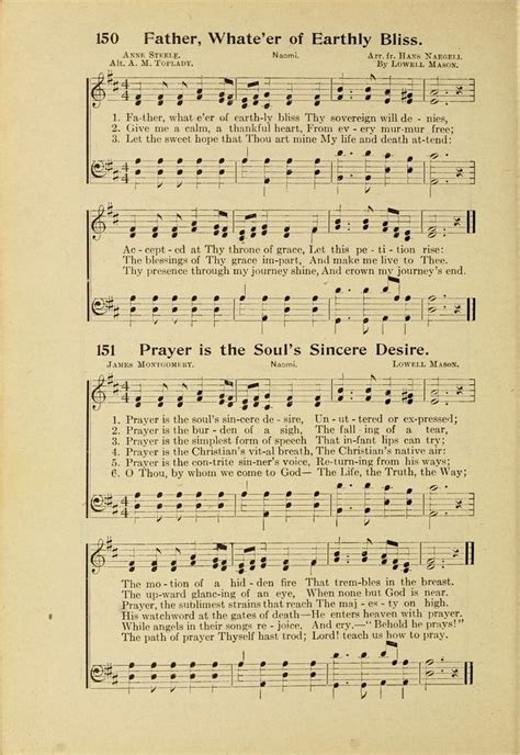 Northfield Hymnal No Prayer Is The Soul S Sincere Desire Hymnary Org