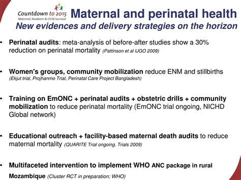 Ppt Maternal Interventions What Is New What Is On The Horizon