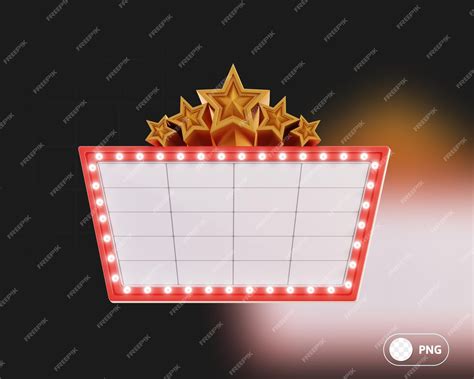 premium psd marquee movie production device and tools 3d illustration