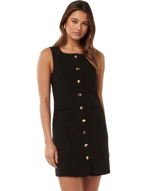 Forever New Caprice Workwear Mini Dress In Black Myer