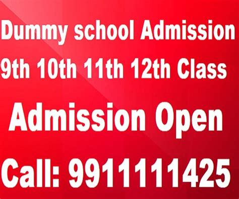 Dummy School Admission 2023 For Classes 9th 10th 11th 12th In Delhi