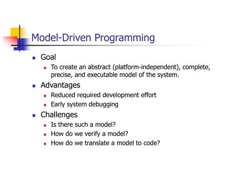 Ppt Model Driven Generative Programming Powerpoint Presentation Free