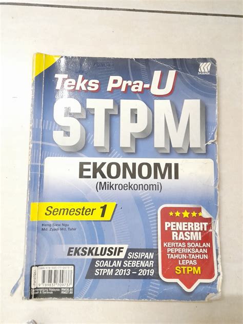 STPM Ekonomi Mikroekonomi Sem With FREE Notes And Exercises Hobbies Toys Books Magazines