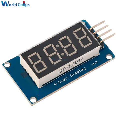 Tm1637 Led 디스플레이 모듈 7 세그먼트 4 비트 디지털 튜브 Arduino 라즈베리 파이 0 36 V 5 V Diy
