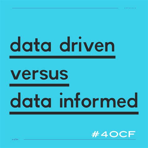 Data Driven Versus Data Informed 4 Oclock Faculty