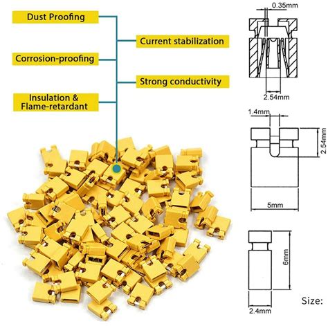 Buy 60pc Mini Micro 2 54mm Standard Pcb Shunts Short Jumper Wire Caps 6 Color Online At Lowest