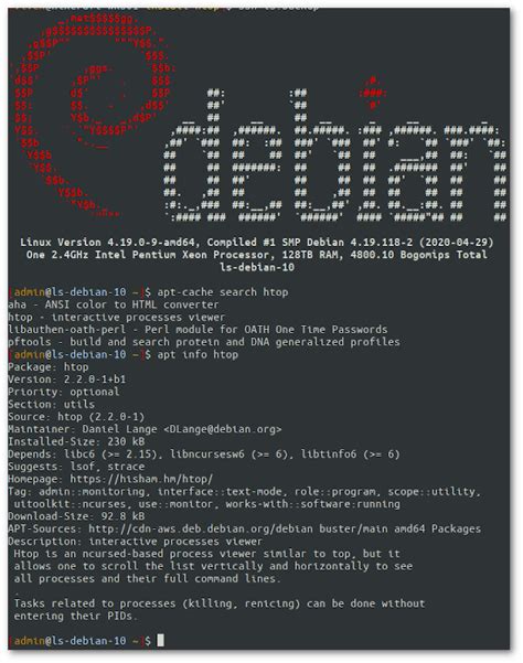 How To Install Htop On Debian Linux Using Apt Get