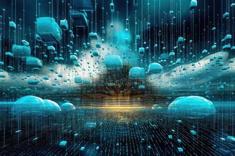 cloud computing web and networking ai generated illustration stock image image of business