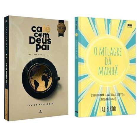 Kit 2livros Café Com Deus Pai O Milagre Da Manhã O Segredo Para