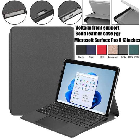 เคสแท็บเล็ตสีพื้นสำหรับ Microsoft Surface Pro 8เคสหนังหุ้มสำหรับ