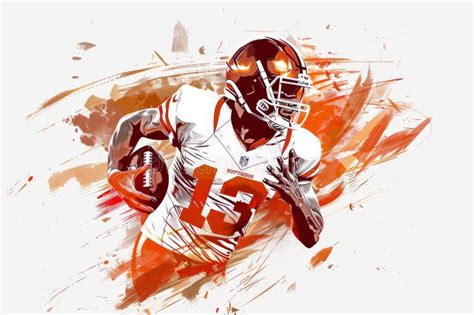 American Football Player Quarterback Isolated On White Super Bowl
