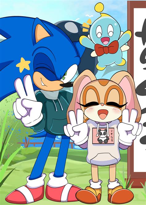 The Big Imageboard Tbib Absurd Res Anthro Blush Chao Sonic Cheese The Chao Clothing Cream